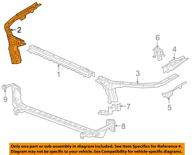GM OEM 16-18 Malibu Radiator Support Radiator Support-Outer Support ...