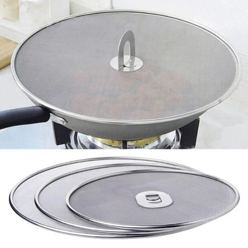 Guards Mesh Oil Proof Lid Stainless Steel Frying Pan Cover Kitchen | eBay