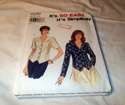 SIMPLICITY PATTERN 9290 ~ MISSES TOPS ~ SIZE 8 10 12 14 16 18 *UNCUT | eBay