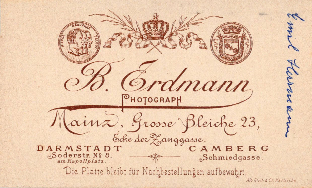 1870-79 CDV ID'd Baby in Basket Emil Herrmann Germany B. Erdmann ...