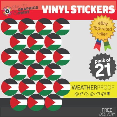 21 x PALESTINE Flag Stickers Decal Vinyl Car Van Laptop Waterproof ...