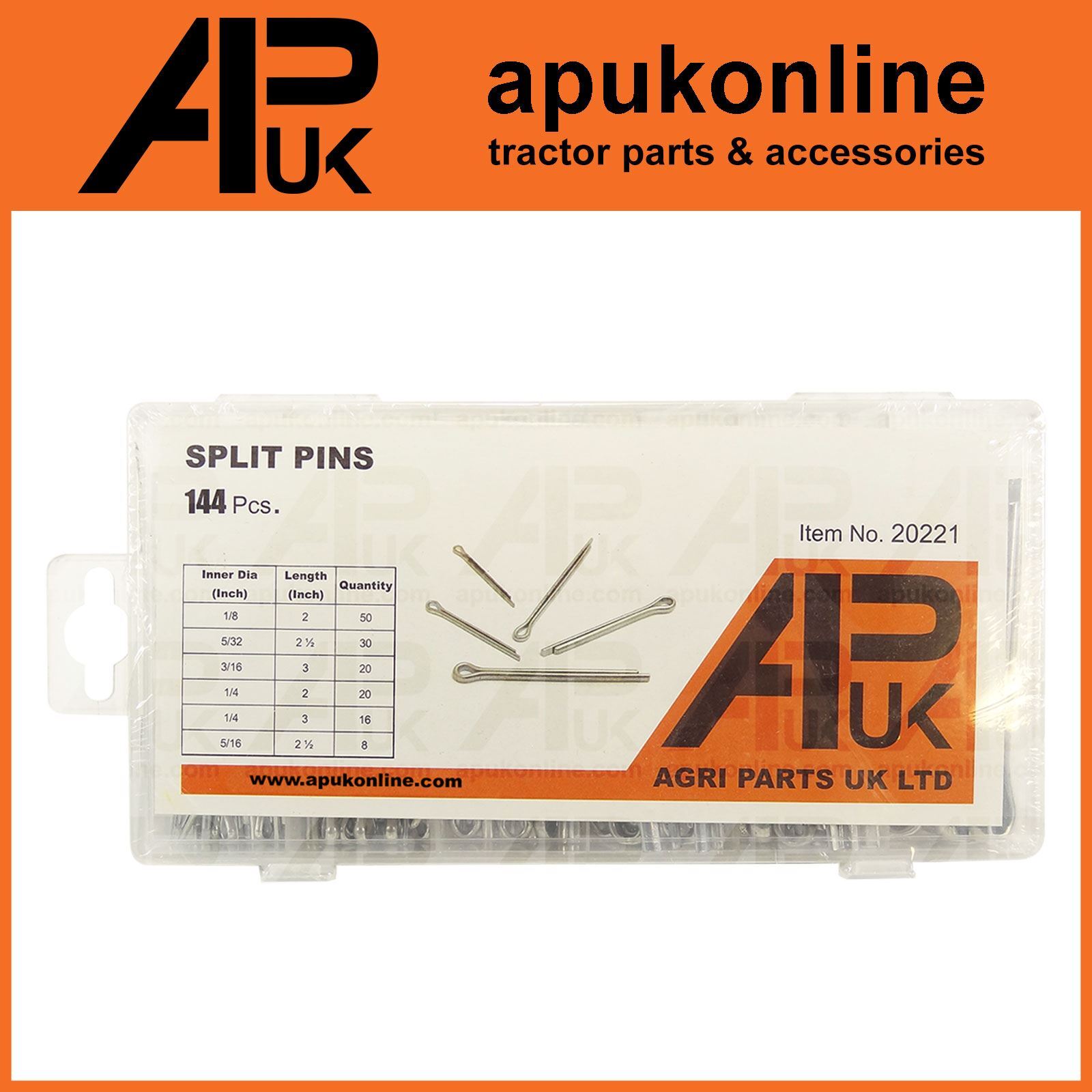 144pc Assorted Large Big Steel Cotter Split Pins Safety Retainer pins ...