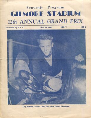 Gilmore Stadium Auto Race Program 11/25/1948-Vukovich-Roger Ward-URA-VG ...
