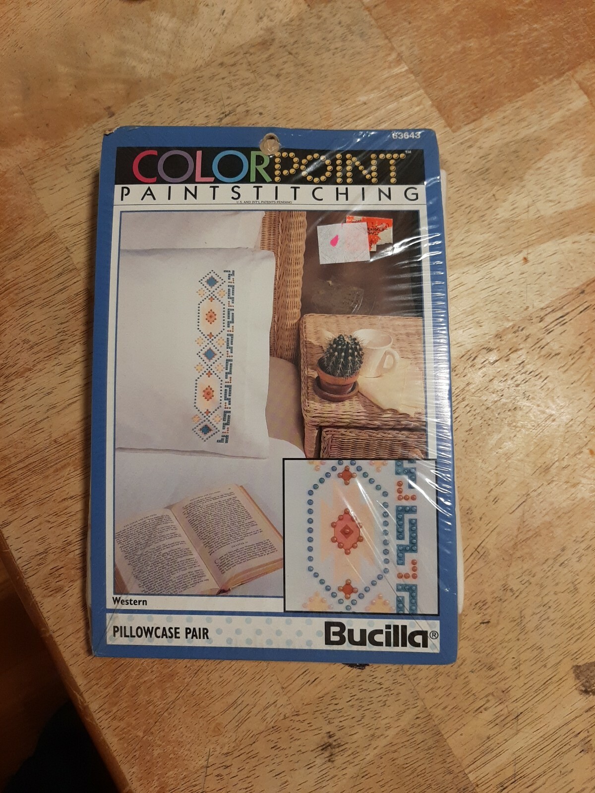 Bucilla # 63643 WESTERN ColorPoint Paint Stitching Pillowcase Pair Kit ...