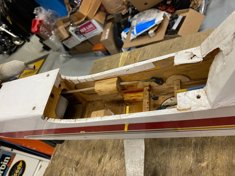 Vtg Tether Rc Remote Control Airplane 63" Wing Span OS max 3.5 Gas ...