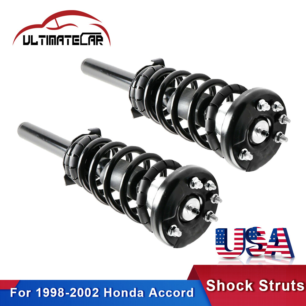 Set 2 Front Complete Shocks Struts W/ Springs For 1998-02 Honda Accord ...