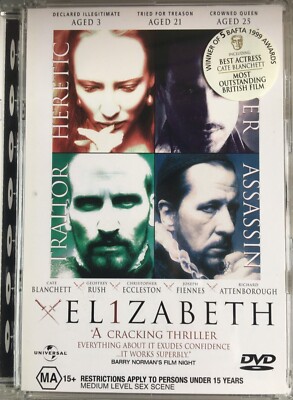 Elizabeth (1998 Cate Blanchett) Slim case Hard Plastic DVD Edition AS ...