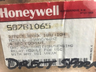 Honeywell S87B1065 Direct Spark Ignition Control New | eBay