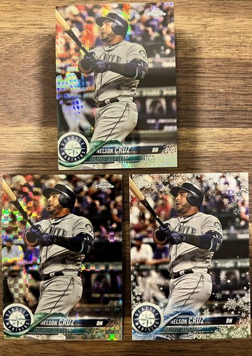 Lot of 3 - 2018 Topps Chrome XFractor, Prism 114 & Snowflake HMW106 ...