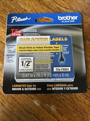 Flexible Cable Wire Tape TZ P-Touch Labelers For Brother Tze-FX631 Free ...