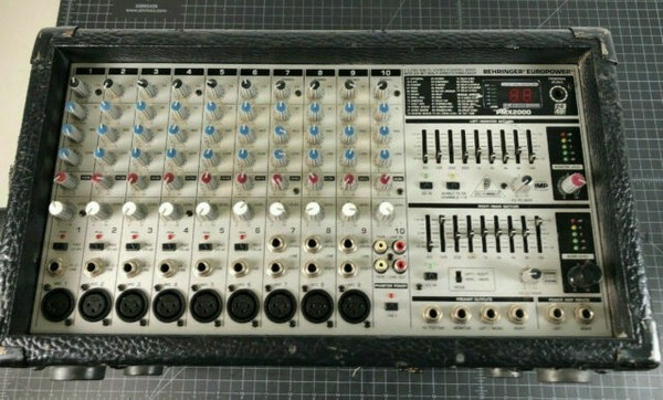 Behringer Europower PMX2000 Powered Mixer Multi Effects 10 Channel for ...
