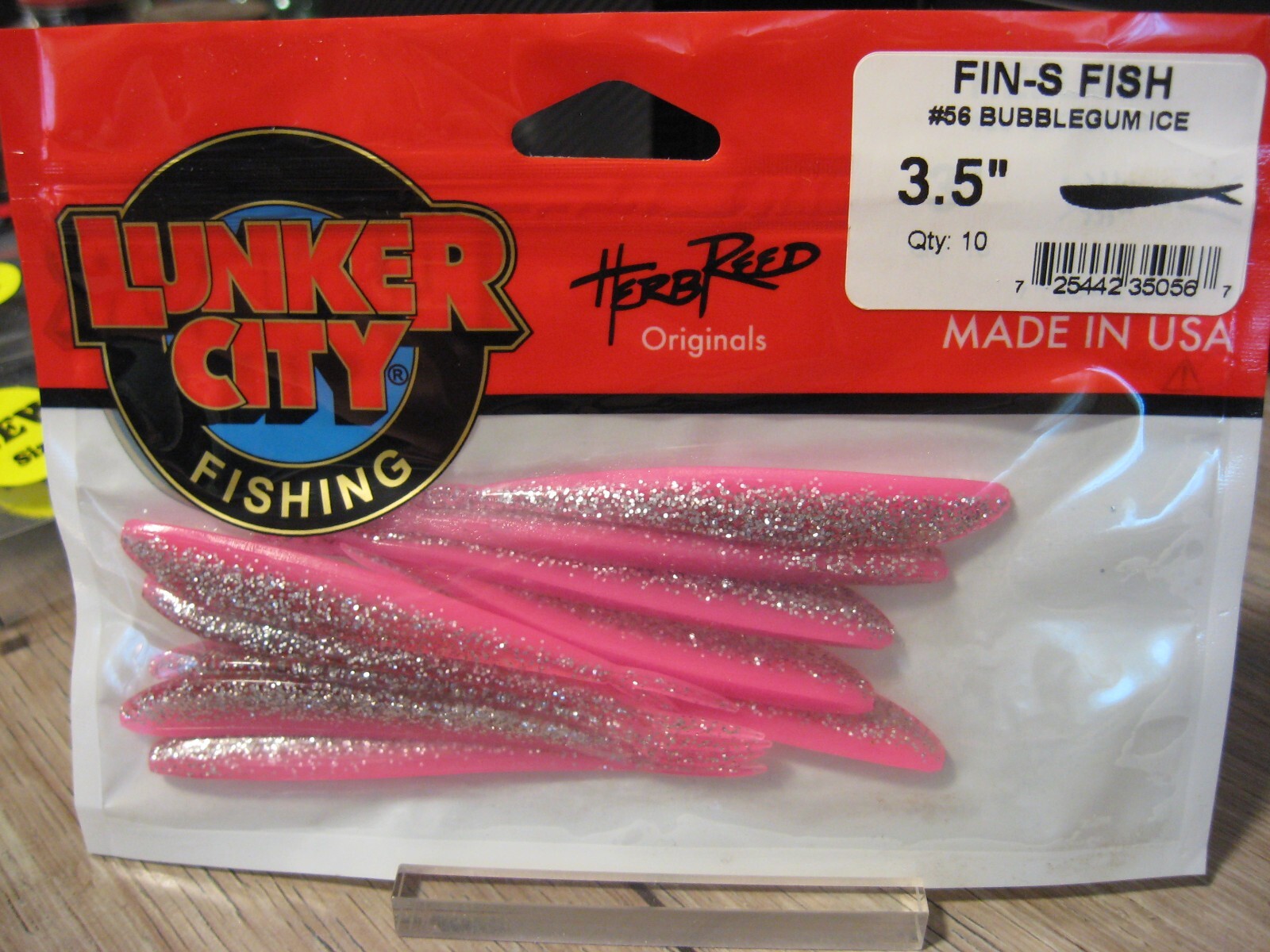10 Lunker City Soft Fish Baits 3.5" Fin-S Fish Split Tail Minnow ...