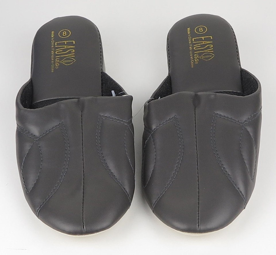 Pair of Women's Soft Vinyl House Slippers Sizes 6-11 New | eBay