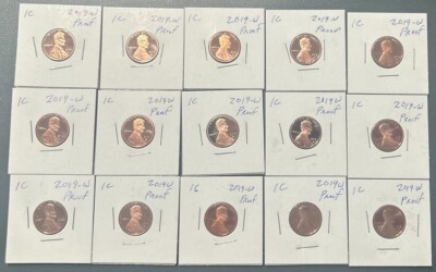 2019-W LINCOLN SHIELD SPECIAL EDITION PROOF CENTS - LOT OF 5 (READ ...