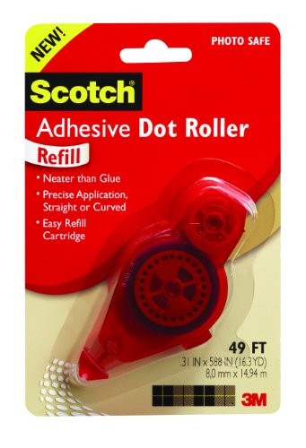 Scotch Adhesive Dot Roller Refill - 8 Oz - 1each - Clear (6055R ...