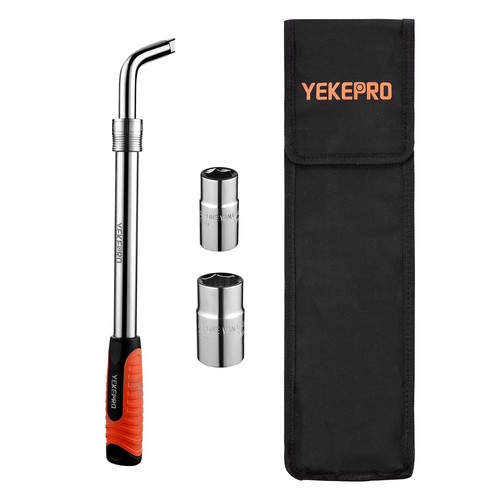 Lug Wrench with Flip Sockets, 4pc Extendable 4 Way Lug Wrench ...