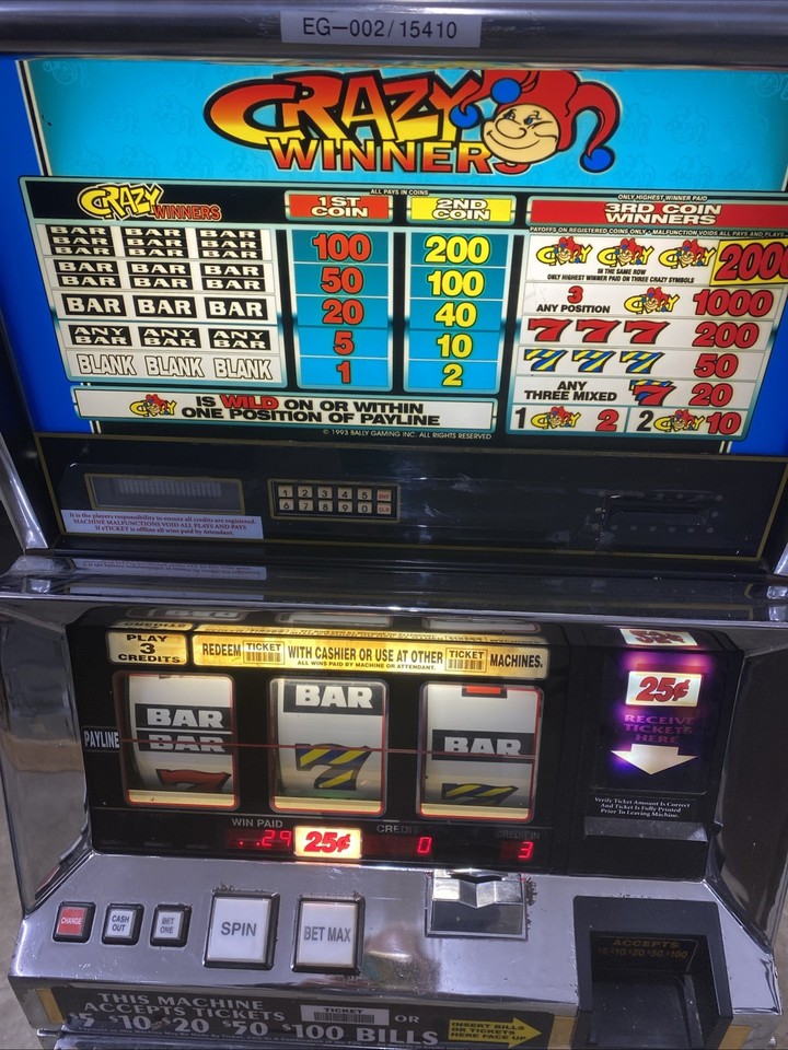 Bally 6000 Crazy Winners 3 Coin SLOT MACHINE | eBay