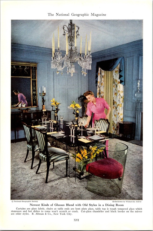 Vintage Dining Room Decor Print 1943 - Elegant Table Setting Ad | eBay