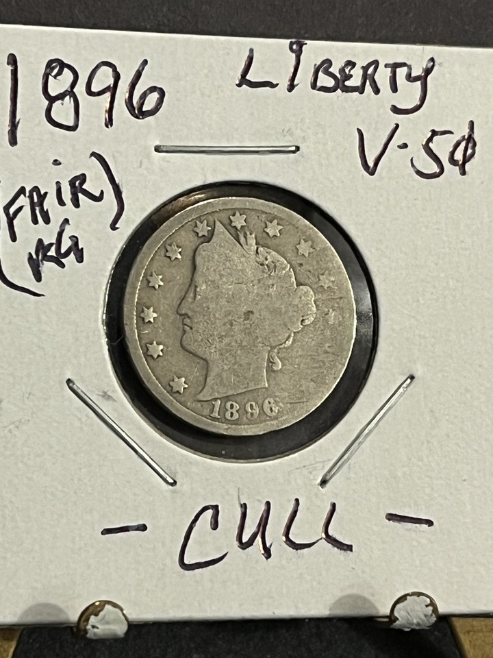 LOT of 11x Diff. Early Better Date CULL Liberty V-Nickels 1883 to 1896 ...