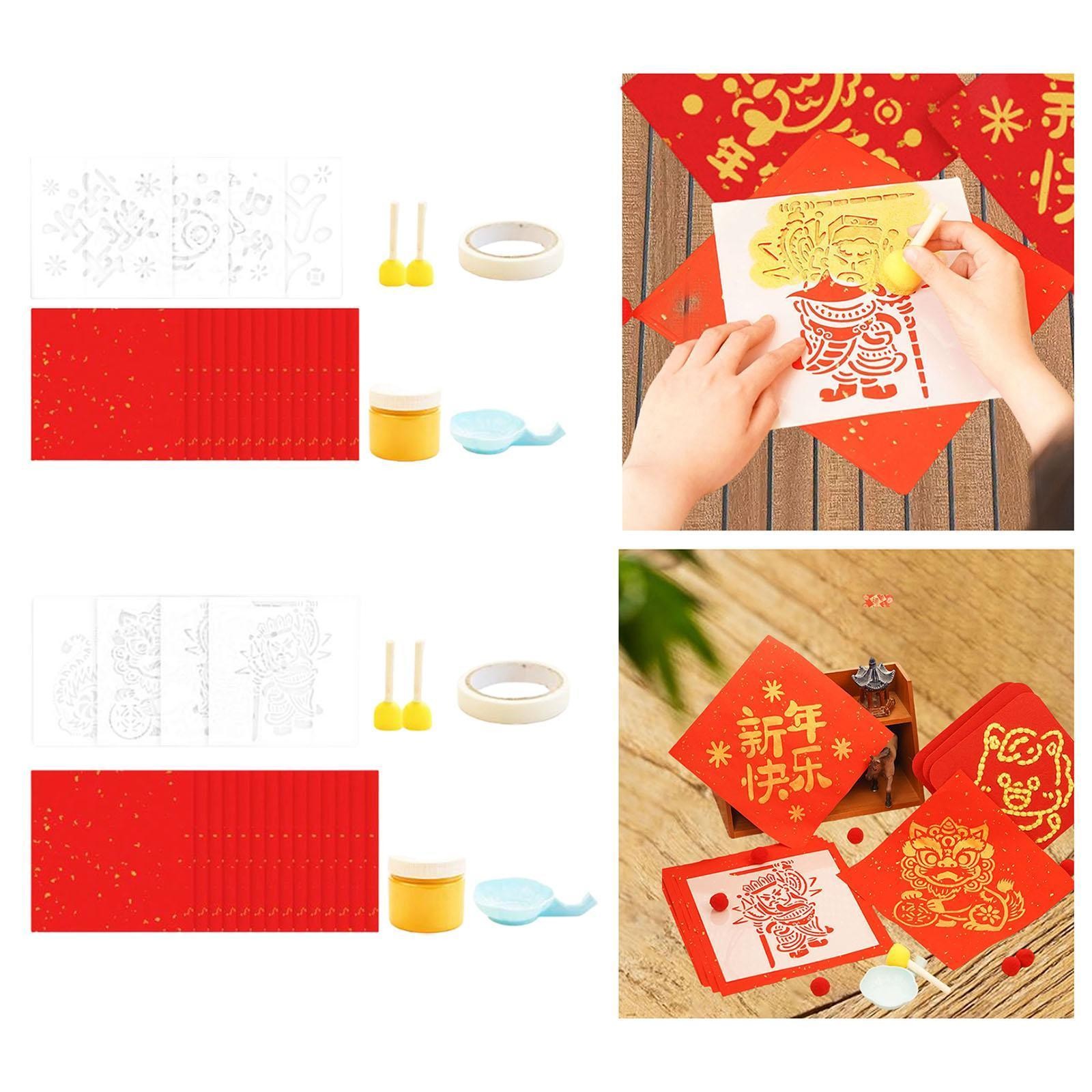 Kids Rubbing Art Kit Rubbing Plates for Kids Tray Xuan Paper Gold ...