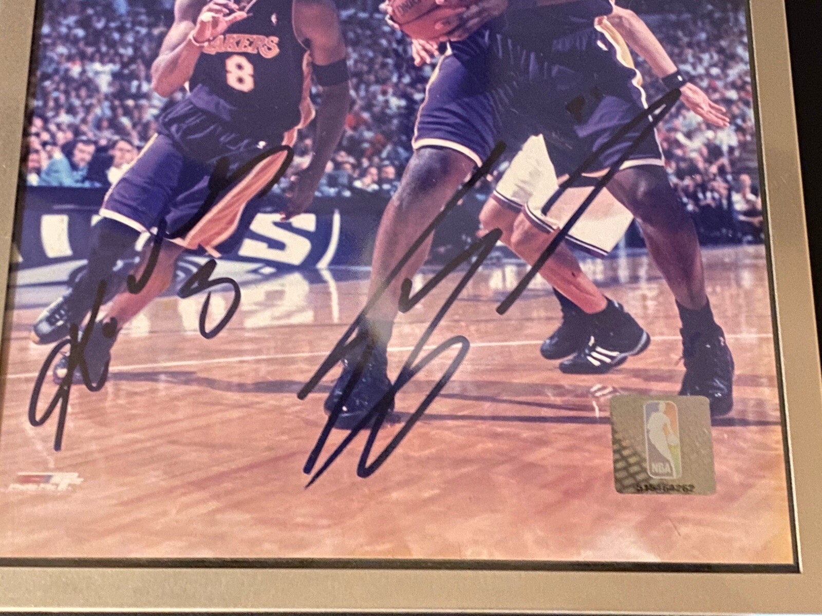 KOBE BRYANT & SHAQ AUTOGRAPHED 8x10 ICON CERTIFICATE OF AUTHENTICITY ...