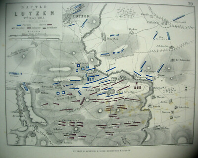 Other - Antique Battle Map 1875 Hand Colour