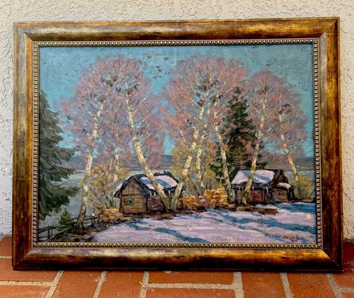 Vintage Russian oil painting By Mikhail Vasilyevich Utkin | eBay