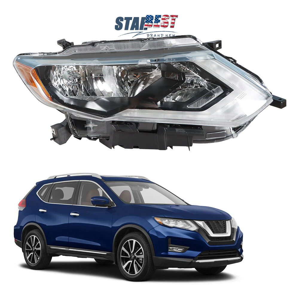 Fit For 2017-2019 Nissan Rogue Headlight Assembly Set Passenger RH Side ...