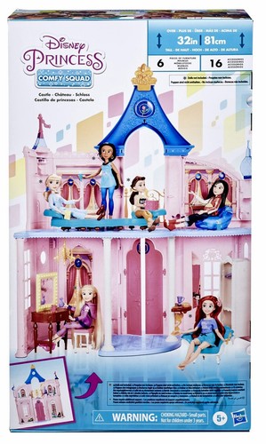 Disney Princess Castle Comfy Squad Doll House With 6 Piece Furniture ...