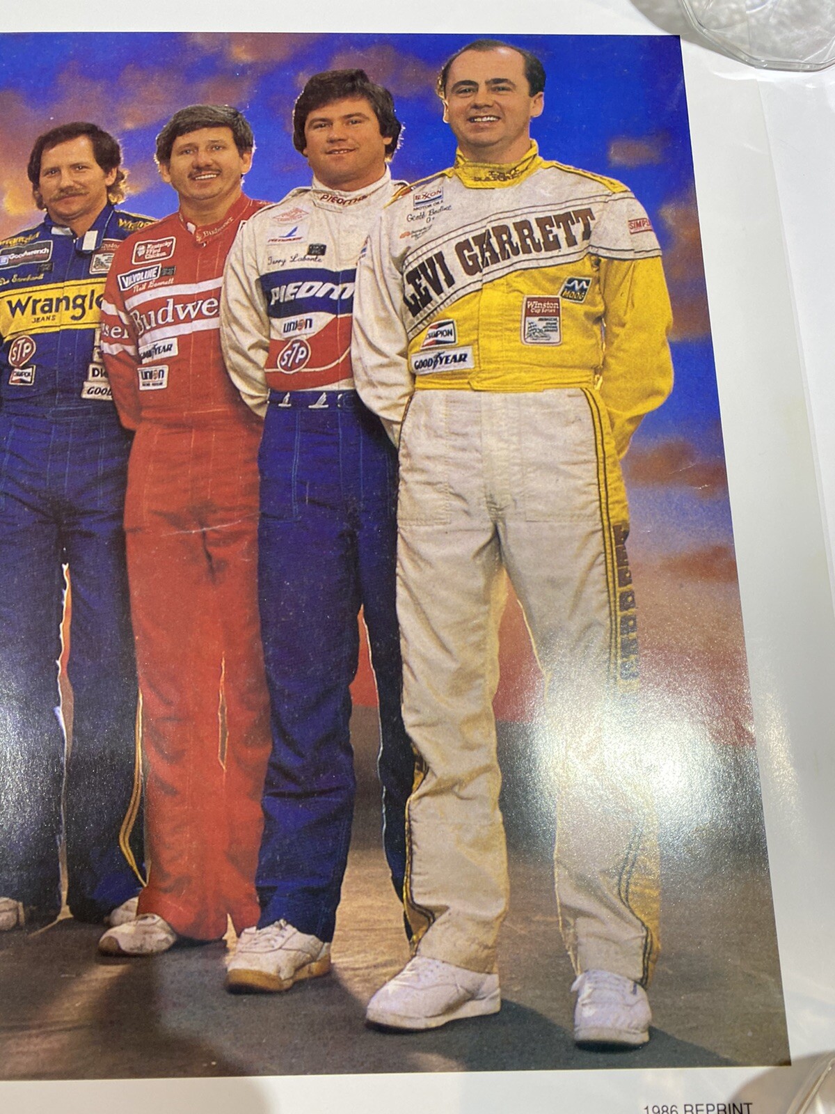 Vintage NASCAR Drivers Poster 1983 Earnhadt/Gant/Bonnett/Yarborough ...