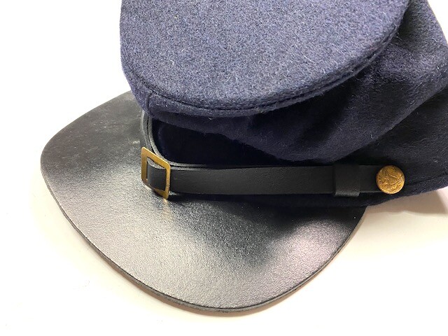 CIVIL WAR US UNION BLUE WOOL ENLISTED KEPI FORAGE BUMMER CAP HAT-LARGE ...