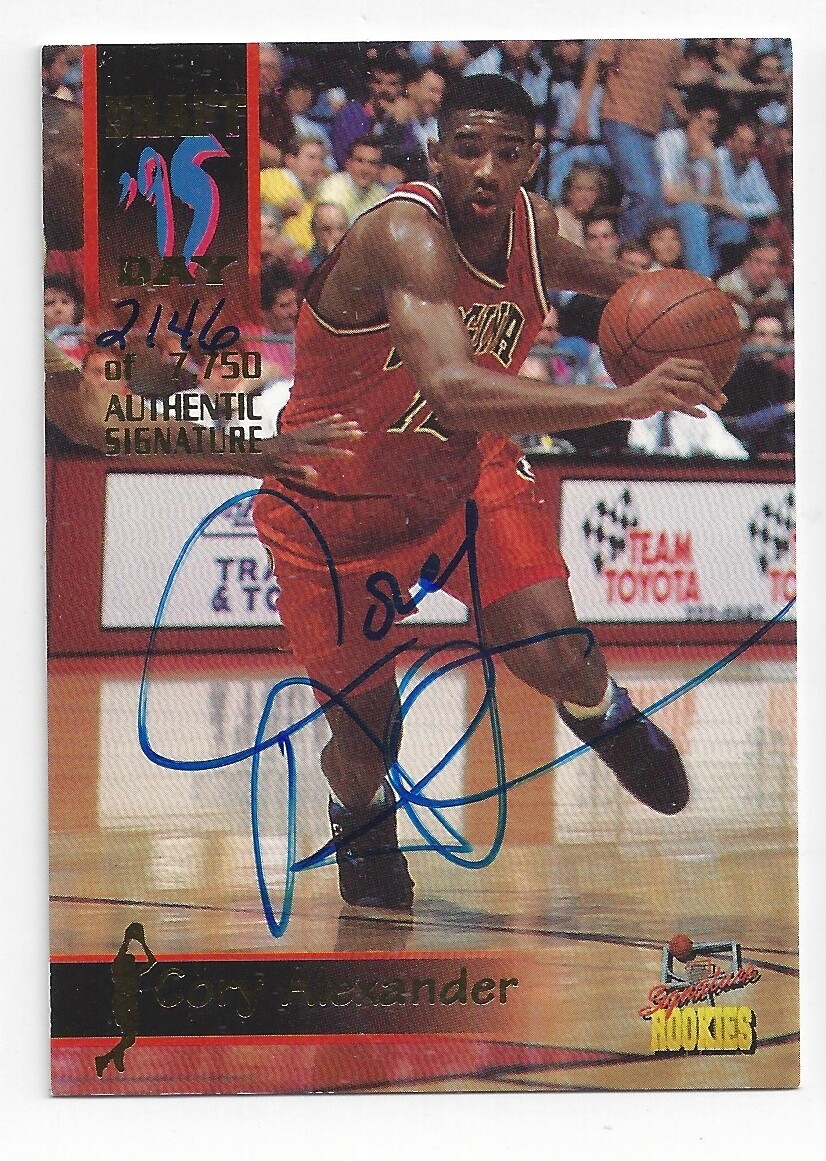 Cory Alexander 1995-96 Signature Rookies Basketball Auto Numbered Card ...