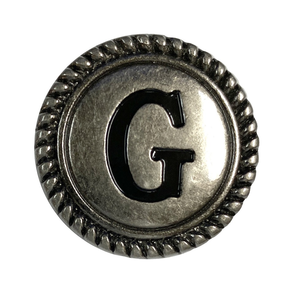 1-1/8" Antique Silver Letter Initial Alphabet Conchos Tack Screw Back ...