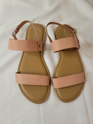 NEW West Loop Sandals Pink Leather Straps Womens 5/6 | eBay