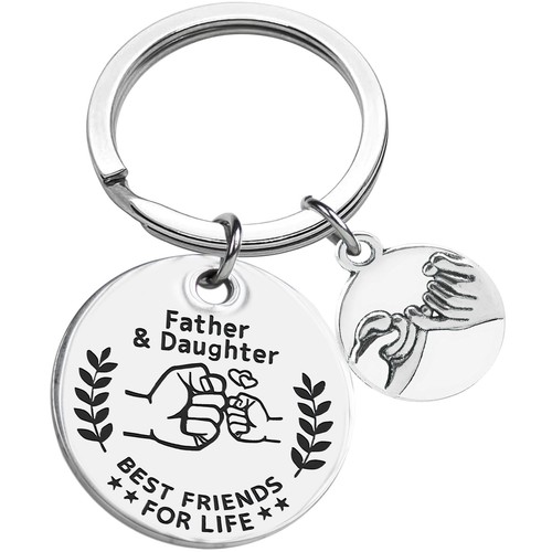 Dad Fathers Day Keychain, Dad Keychain From Daughter, Son, Wife For ...