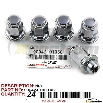 24 X ORIGINAL GENUINE TOYOTA ALLOY WHEEL NUT SUITS VARIOUS MODELS ...