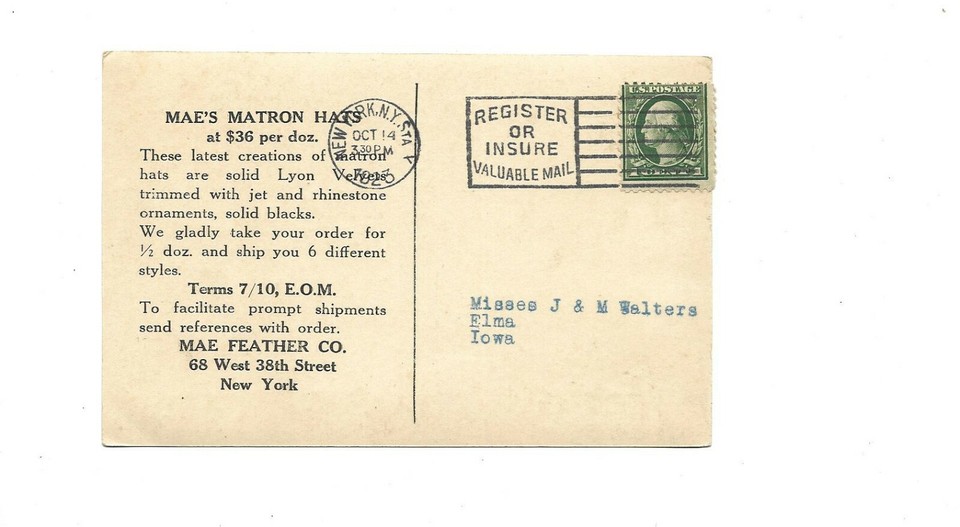 1923 Mae's Matron Hats Flapper Era Real Photo Postcard RPPC | eBay