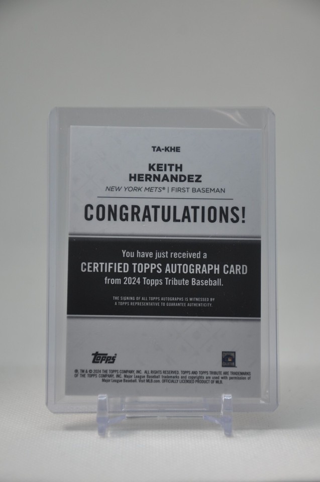 2024 Topps Tribute - Tribute Autographs #TA-KHE Keith Hernandez /199 | eBay