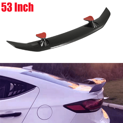 53" Universal Car Rear Trunk Spoiler Wing Carbon Fiber Sport Style W ...