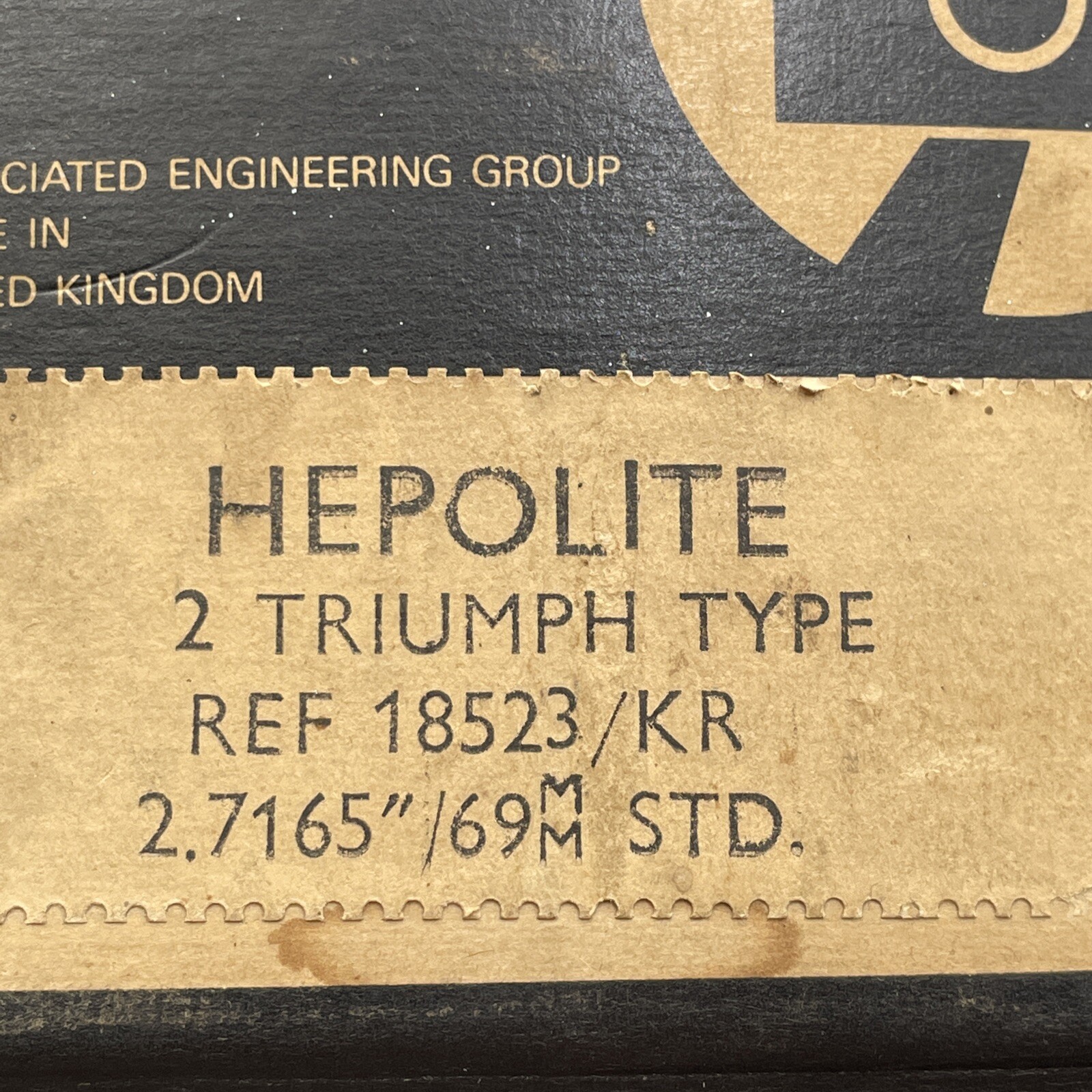 Vintage Triumph Powermax Hepolite Piston Set 18523 KR STD NOS | eBay