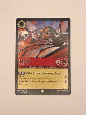 Scroop-Backstabber #122/204 Non Foil NM Disney Lorcana Into the ...