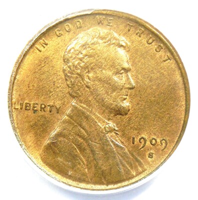 1909-S VDB Lincoln Wheat Cent 1C Penny - Certified ANACS MS60 Details ...