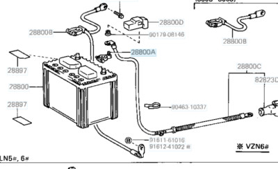NEW Genuine OEM FOR Toyota Lexus 9098205030 Positive Battery Terminal ...