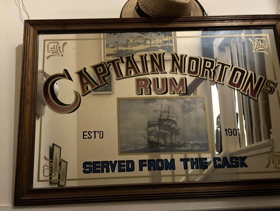 Vintage Pub Mirror Captain Norton's Rum 95cm x 65 cm | eBay UK