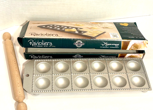 RAVIOLIERA Ravioli Mould, 12, rectangular Silver Made In Italy Pan With ...