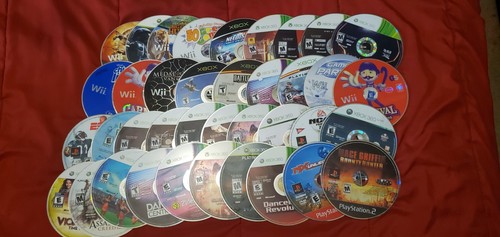 Lot Of 425+ SCRATCHED VIDEO GAME DISCS ONLY Xbox Nintendo Playstation+ ...