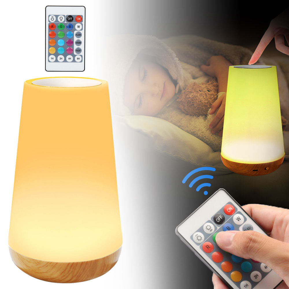 13 Color RGB Touch Night Light LED Lamp Mood Dimmable Bedside USB ...