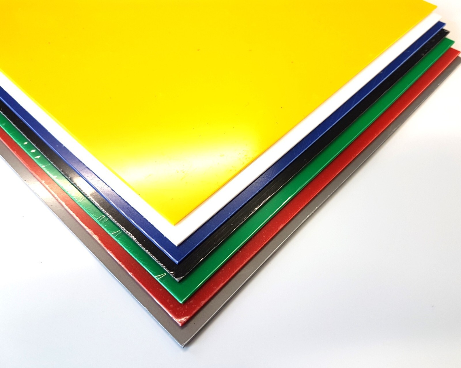 Plastic Sheet Polystyrene 1mm Blue Red Yellow Green Grey Black or White ...