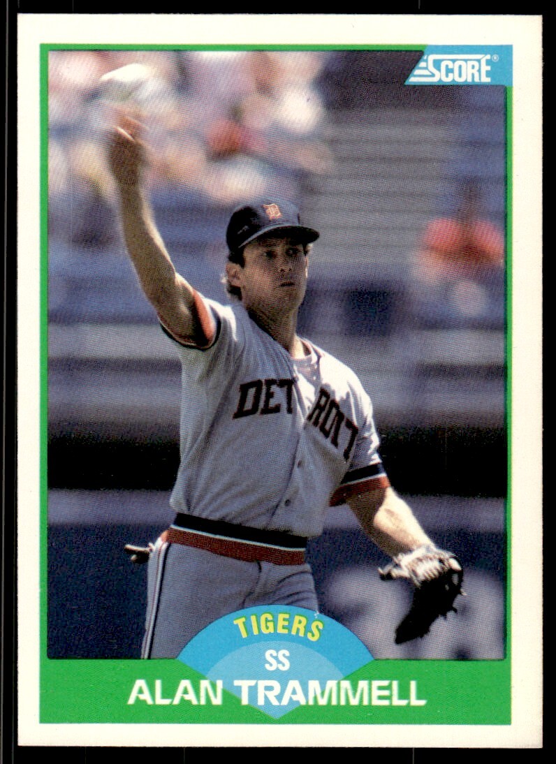 1989 Score Baseball Card Alan Trammell Detroit Tigers #110 | eBay