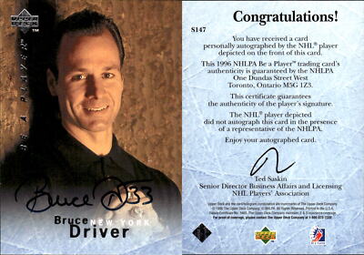 1995-96 Be A Player Autographs #S147 Bruce Driver - NM-MT | eBay